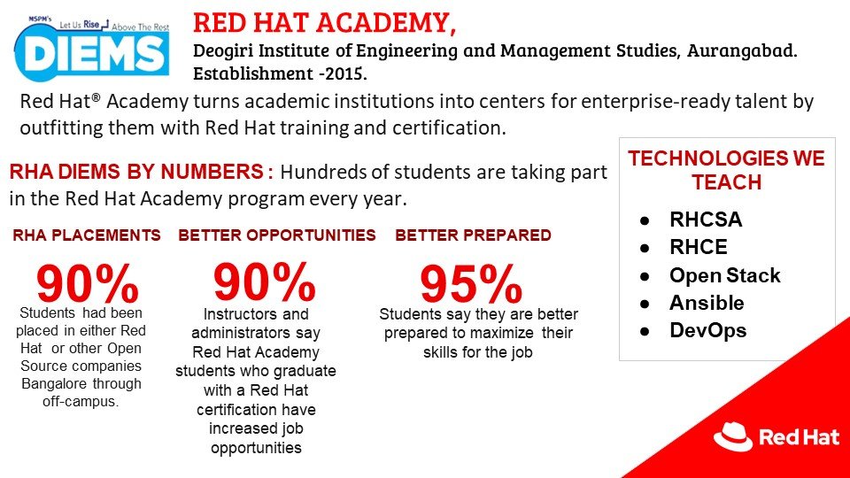 Red Hat Academy – Deogiri Institute of Engineering and Management Studies